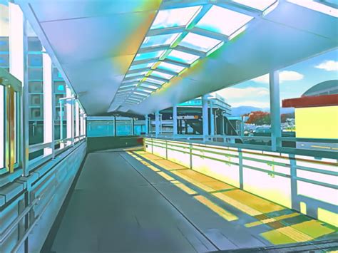 駅の通路【背景素材夕方差分空くり抜きセット】 Recreatingworld Dlsite 同人