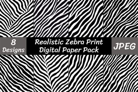 Zebra Print Digital Paper Pack Graphic By Vycstore · Creative Fabrica