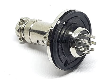 Разъем GX16-8 PIN с фланцем, пара купить в Украине