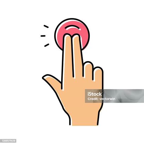 스마트 폰 화면 색상 아이콘 벡터 일러스트에 손가락으로 두 번 탭 탭댄스에 대한 스톡 벡터 아트 및 기타 이미지 탭댄스