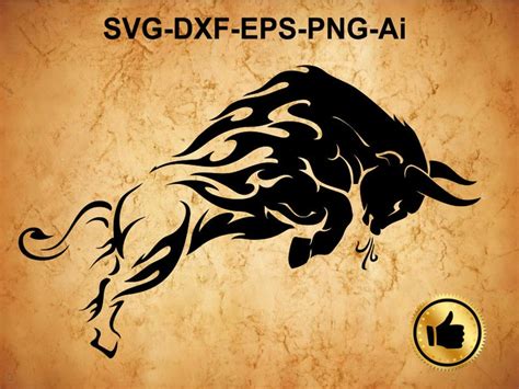 Bull Svg Bull Clipart Bull Cut Files For Silhouette Files Etsy