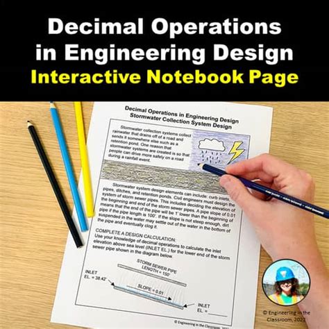 Stem Decimal Operations In Engineering Interactive Notebook Page