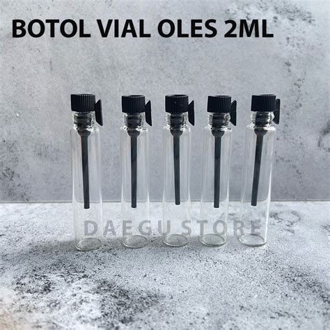 Jual Vial 2ml Botol Kaca Tester Sample Parfum Hitam Model Stick Botol Lidi Shopee Indonesia