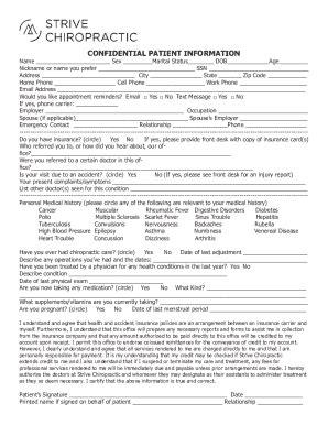 Fillable Online PATIENT INFORMATION Birthdate Age Sex M F Marital Status Single Fax