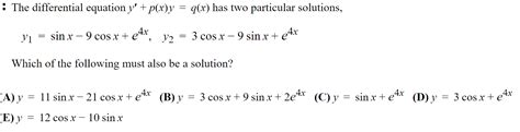 Solved The Differential Equation Y P X Y Q X Has Two Chegg