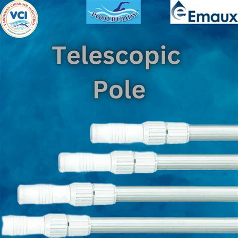 Poolbuddy Silver Swimming Pool Telescopic Pole For Cleaning Purpose