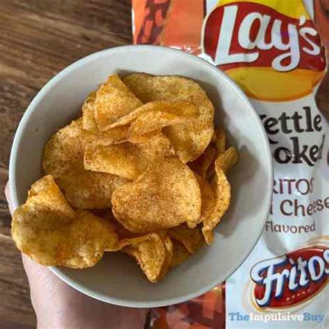 Review Lays Kettle Cooked Fritos Chili Cheese Potato Chips The