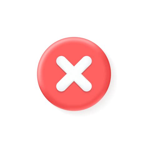 3d Delete Button Icon Realistic Vector Concept Isolated 7100376 Vector