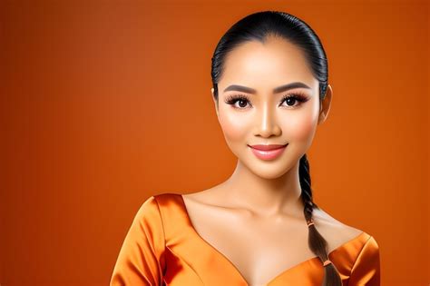 Premium Ai Image Young And Beautiful Asian Woman Javanese Woman Thailand Woman Beauty Cosmetician