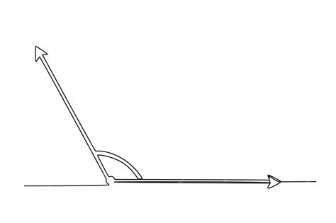 Un ángulo Obtuso Dibujo De Una Línea De ángulos Vector Premium