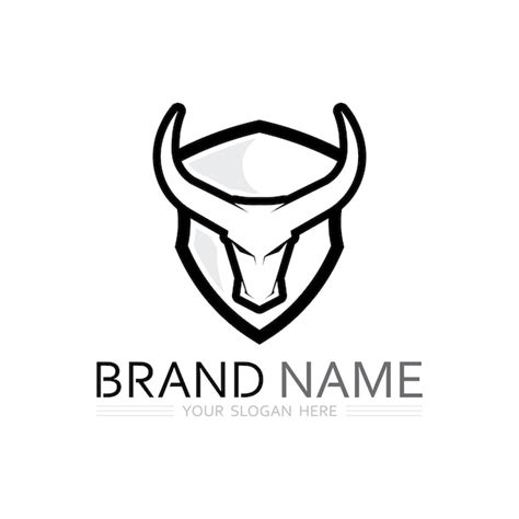 Premium Vector Bull And Cow Logo Design Icon Vector Horn Animals