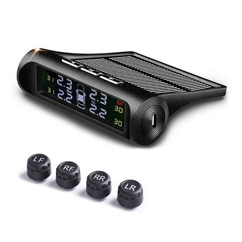 Wireless Solar Tpms Lcd Car Tire Pressure Monitoring System External Sensors Fruugo DK