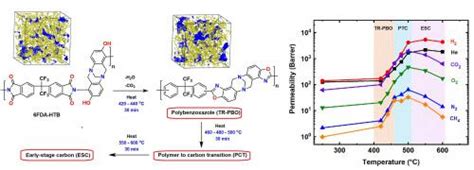 热重排聚苯并恶唑 Tr Pbo 、聚合物 碳转换 Pct 和源自 6fda 羟基官能化 Tröger 基聚酰亚胺的早期碳 Esc 膜