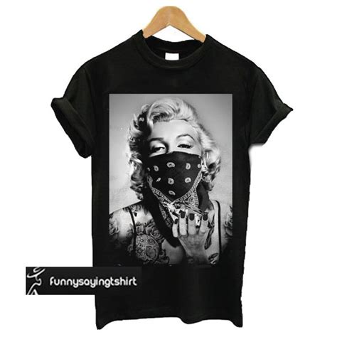 Marilyn Monroe Black Bandana T Shirt Funnysayingtshirts