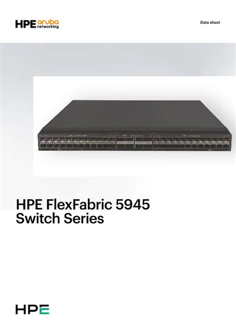 Hpe Networking Comware Switch Series 5710