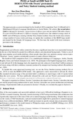 PGSG At SemEval 2020 Task 12 BERT LSTM With Tweets Pretrained Model And Noisy Babe Training