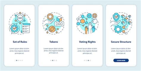 Premium Vector Dao Elements Onboarding Mobile App Screen