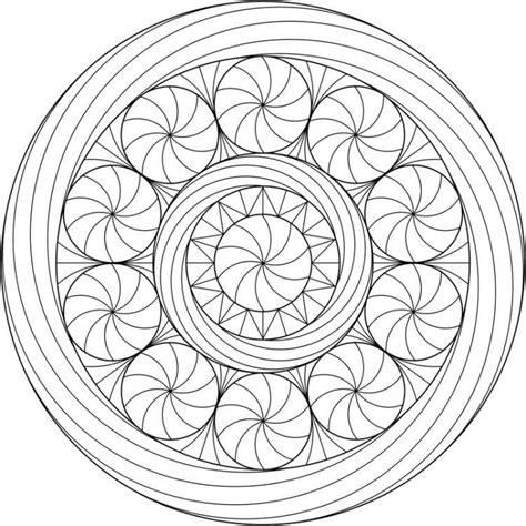 abstrakte Kürbisse oder Spirale als Mandala für Halloween Adult