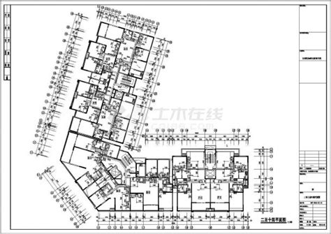 某小高层十二层住宅楼建筑空调cad设计施工图纸居住建筑土木在线