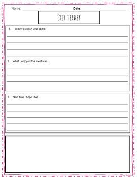 Exit Ticket By Middle Babe SOS TPT