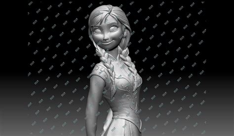 冰雪奇缘 安娜elsa 3d打印模型下载 3d工场 3dworkscn