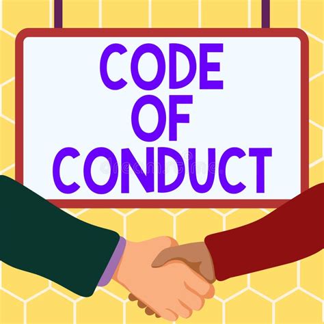 Conceptual Display Code Of Conduct Internet Concept Ethics Rules Moral