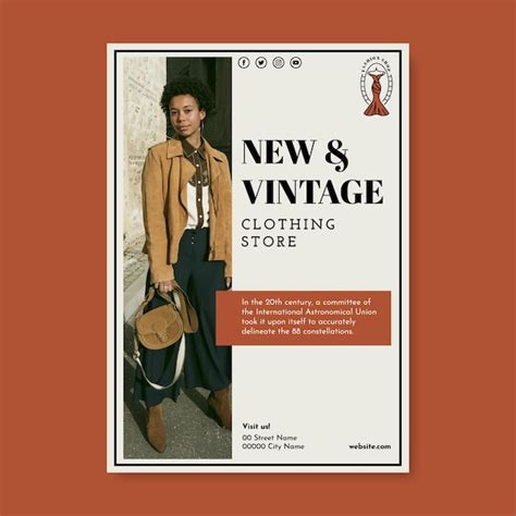 Free Vector Fashion Poster Template Design