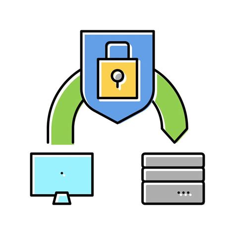 Protective File Transfer Color Icon Vector Illustration 19595468 Vector