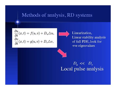 Diffusion Reaction And Biological Pattern Formation Continued 3 Of 3