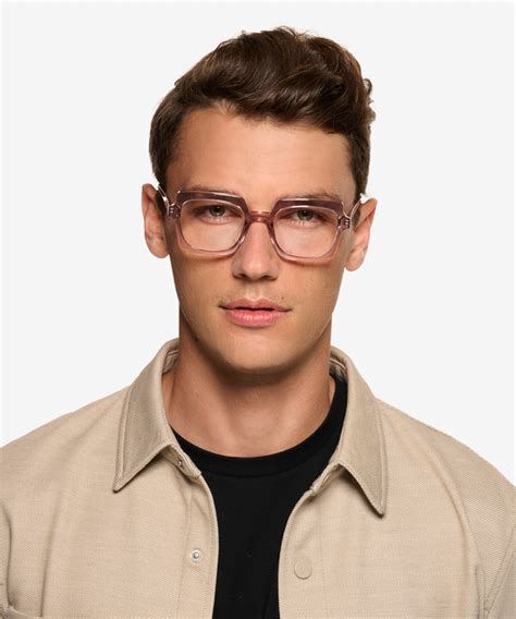 Walnut Square Crystal Nude Full Rim Eyeglasses Eyebuydirect Canada