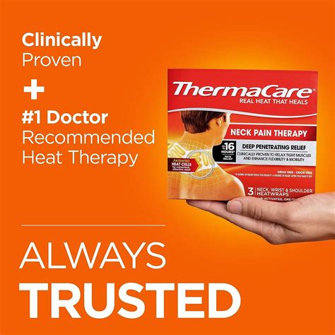 ThermaCare Heat Wraps Neck & Shoulder Heating Pads & Pain Relief ...