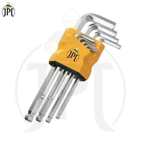 Jpt 7 Inch 9 Pcs Premium Long Arm Ball End Hex Allen Key Set Heat