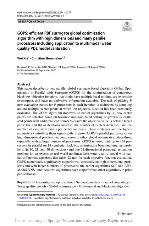 pdf gops efficient rbf surrogate global optimization algorithm with