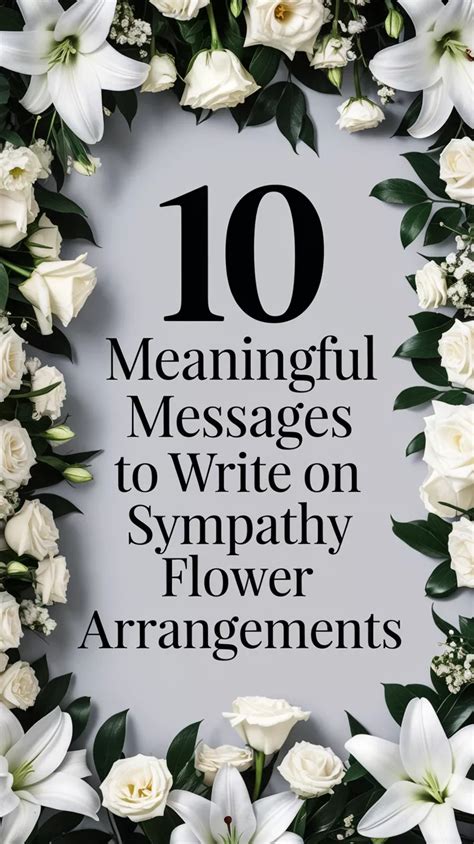 10 Meaningful Messages To Write On Sympathy Flower Arrangements Artofit