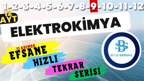 ELEKTROKİMYA HIZLI TEKRAR SORU ÇÖZÜMÜ 12 KİMYA AYT KİMYA YouTube