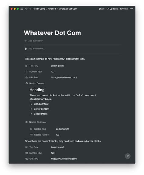 Dictionary Block Rnotion