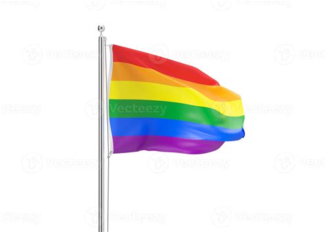 bandeira do arco íris isolada no fundo branco símbolo da comunidade lgbt inclui lésbicas gays