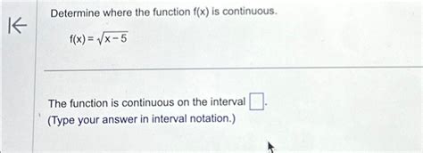solved determine where the function f x ﻿is