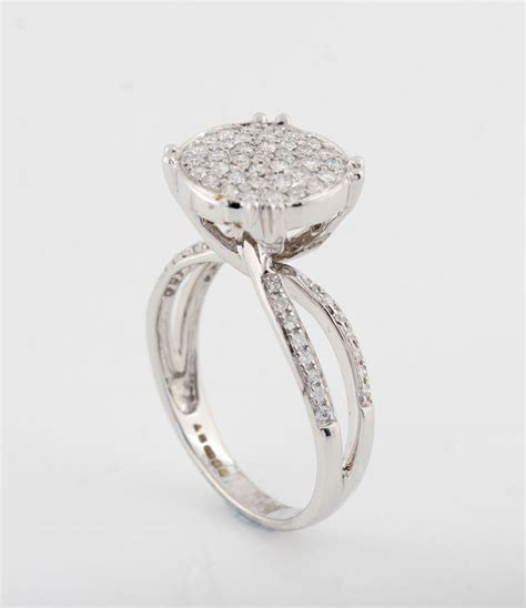 Kt White Gold Diamond Ring Ct G Ring Size Catawiki