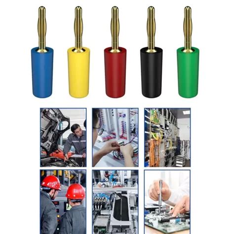 Gold Plated Electrical Connector 2mm Adaptor Wire Insulated Panel Plug Wire Eur 341 Picclick Fr