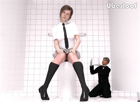Rule 34 Bathroom Femdom Giantess Humiliation Render Rendered School