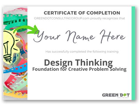 Design Thinking Certification Teaser The Green Dot Consulting Group