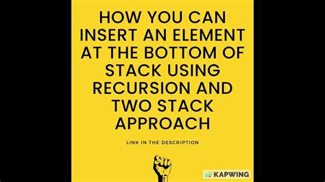 How To Insert An Element At The Bottom Of Stack Dsa Practice Day 4