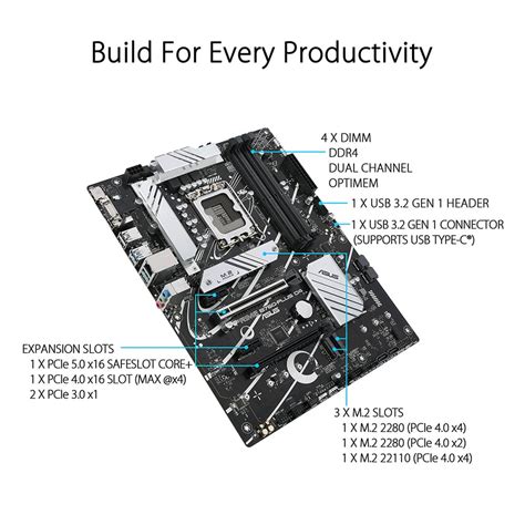 Asus 華碩 Prime B760 Plus D4 Atx 主機板 Ddr4