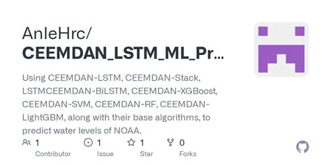Github Anlehrcceemdanlstmmlpredictionnoaawaterlevel Using