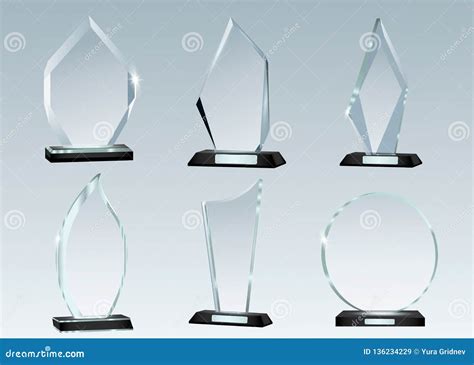Glass Trophy Award Vector Illustration Vector Illustration Of Shiny Award
