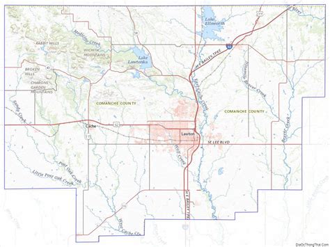 Map Of Comanche County Oklahoma Thong Thai Real