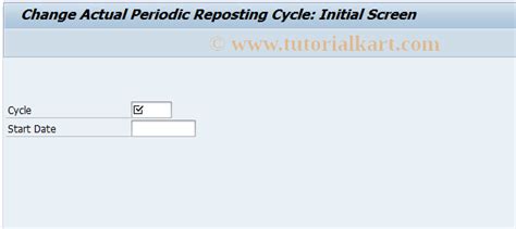 KSW2 SAP Tcode Change Periodic Reposting
