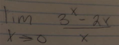 Solved Limx→0x3x−2x