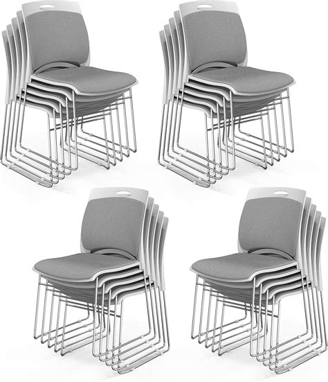 Brandclub Vingli Stackable Chairs Set Of 20 Stacking Office Chairs
